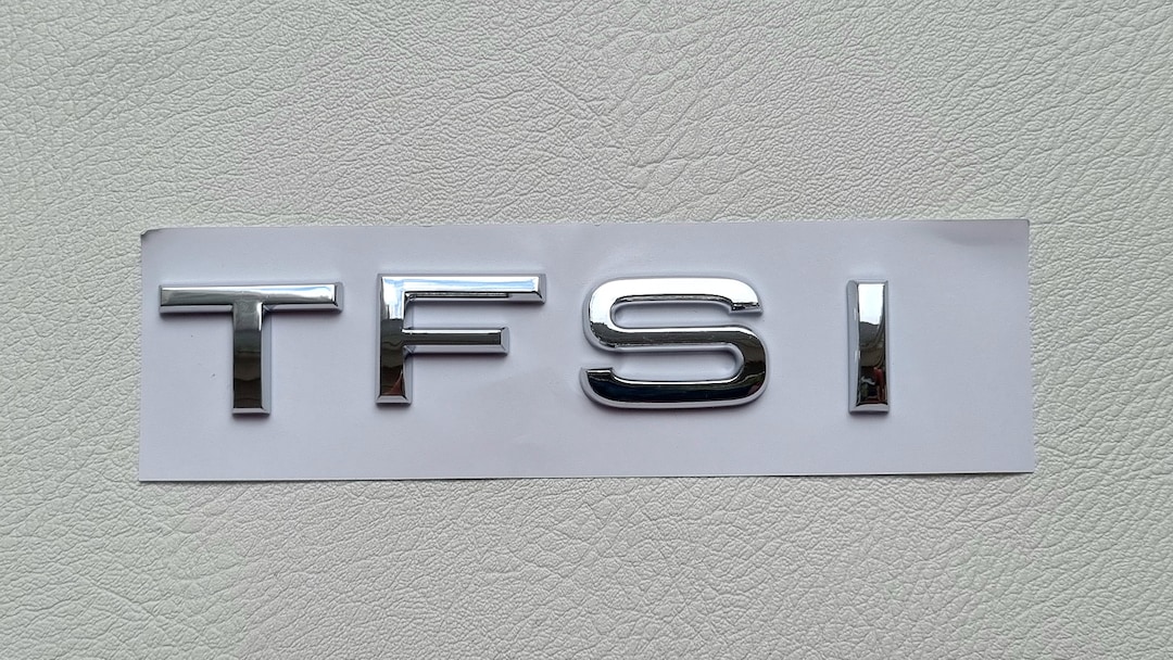 Tfsi Badge Logo Silver Rear Trunk Emblem Sticker Lettering Accessories ...