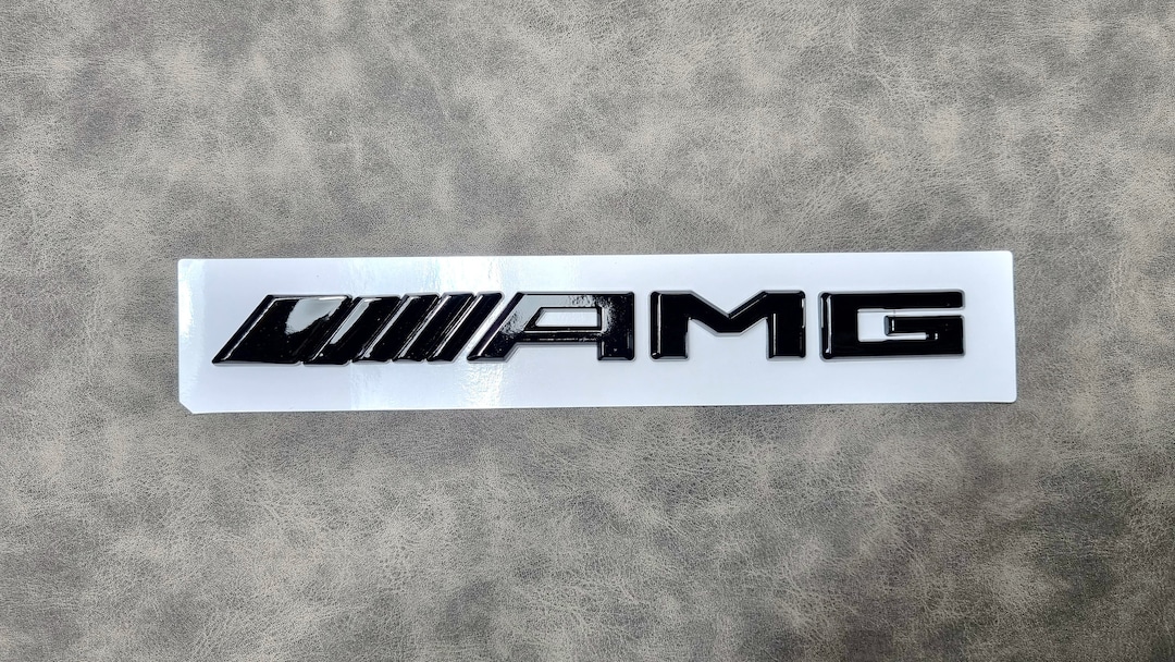 Amg Badge Logo Black Rear Trunk Emblem Sticker Lettering Mercedes Car ...