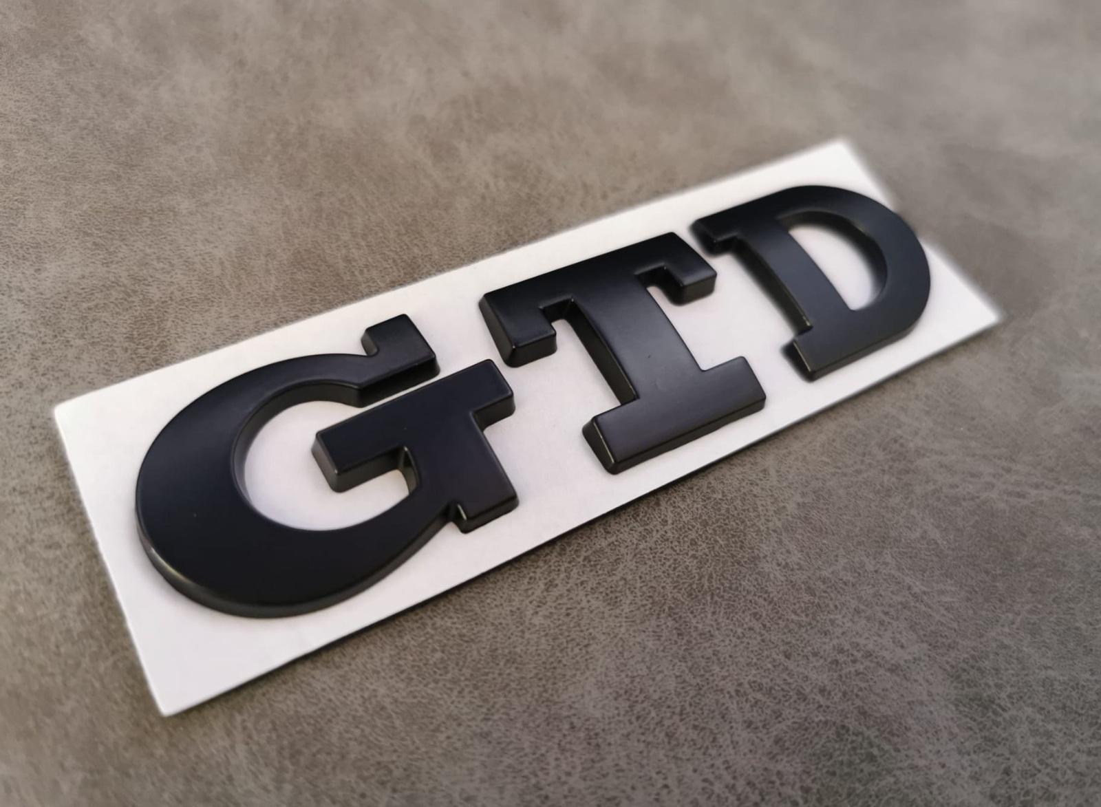 Black GTD Emblem, Rear Trunk Logo Sticker Badge - Etsy