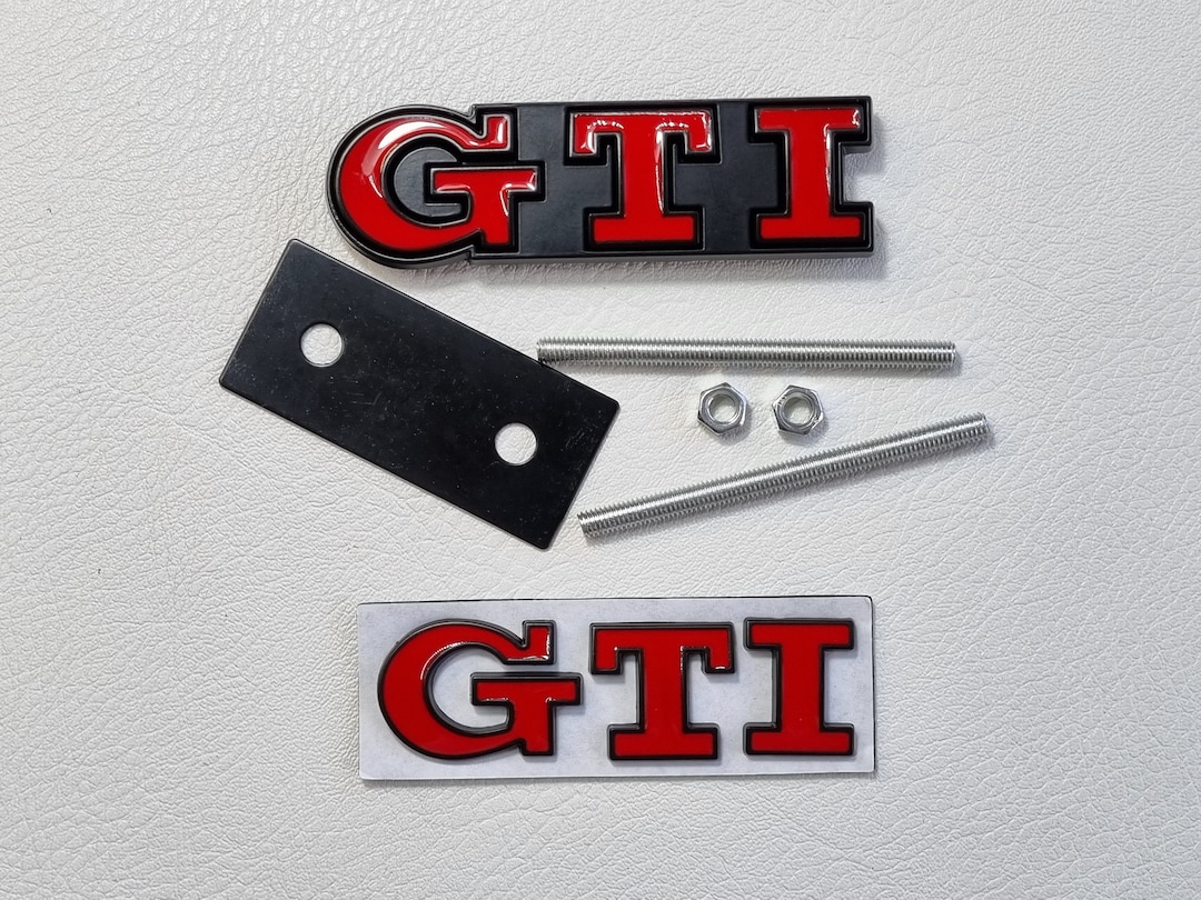 Gti Front Grill Badge + Gti Rear Trunk Logo Emblem Sticker Mk7 Mk6 Mk8 ...