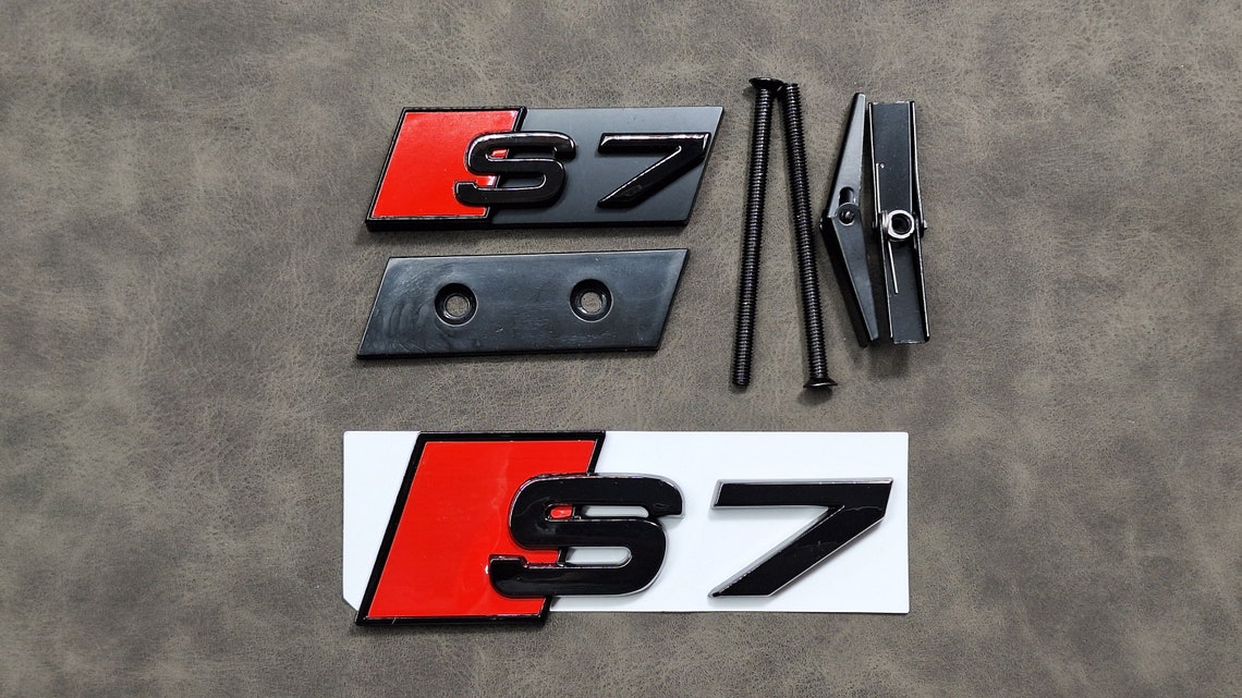 S7 Grille Badge Front Logo S7 Emblem Rear Trunk Sticker Car Accessories ...