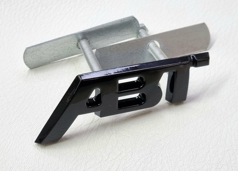 ABT Grille Badge + Logo Abt Emblem Rear Trunk Black Tailgate Sticker ...