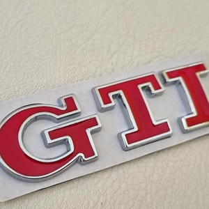 Gti Emblem Badge Red Rear Trunk Logo Sticker Polo Golf Mk7 Mk6 Mk8 Mk5 ...