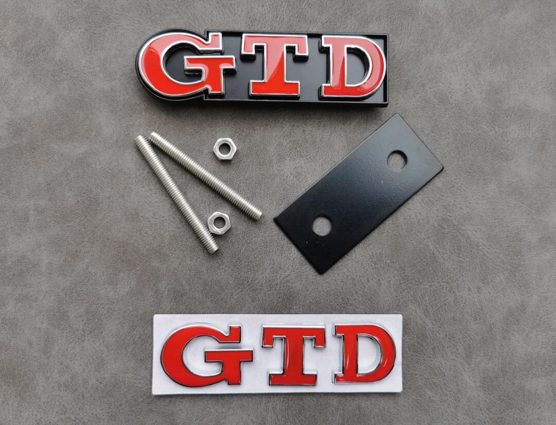 GTD Red Metal Front Grill Badge and Rear Trunk Emblem Sticker - Etsy
