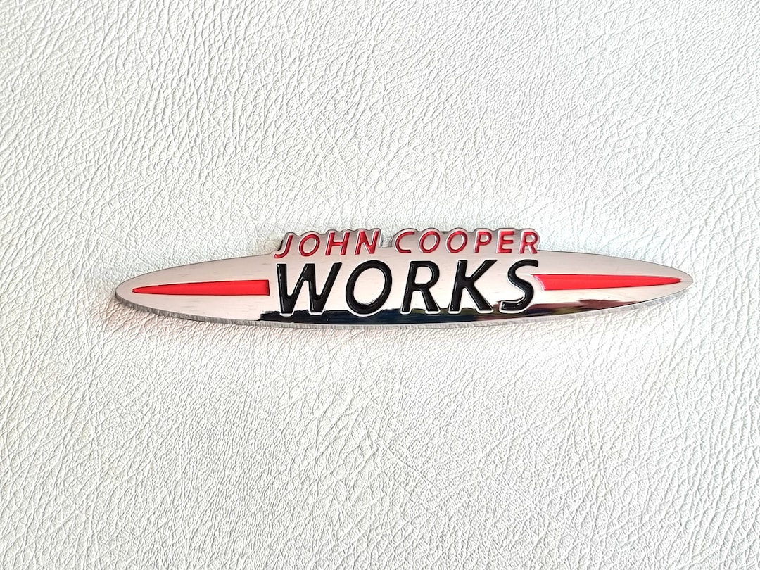 John Cooper Works JCW Emblem Badge Rear Trunk Sticker Chrome Mini ...