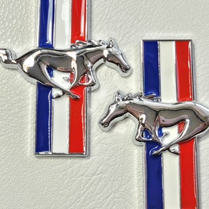 Mustang Badge Logo 2pcs Fender Wing Side Emblem Sticker Shelby Gt500 ...