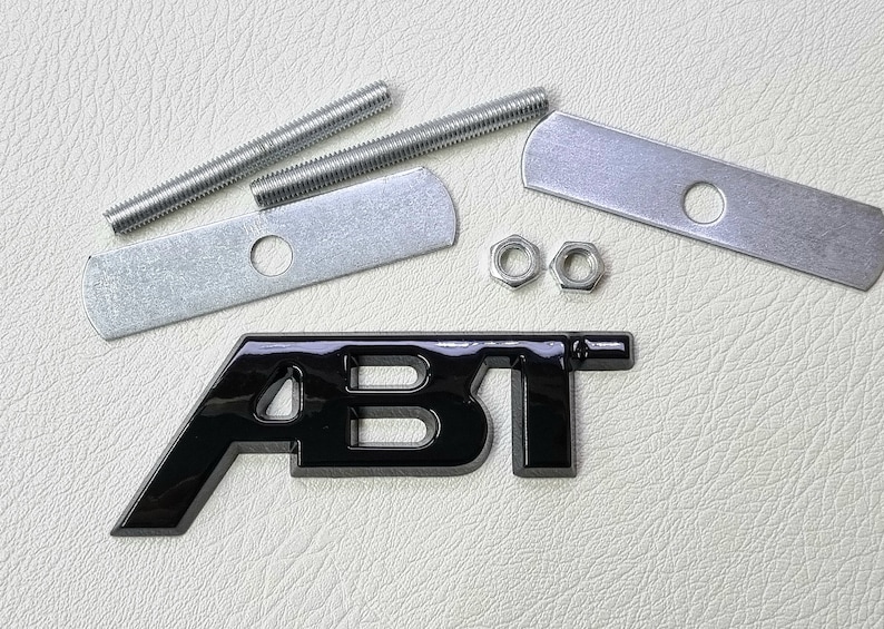 ABT Grille Badge + Logo Abt Emblem Rear Trunk Black Tailgate Sticker ...