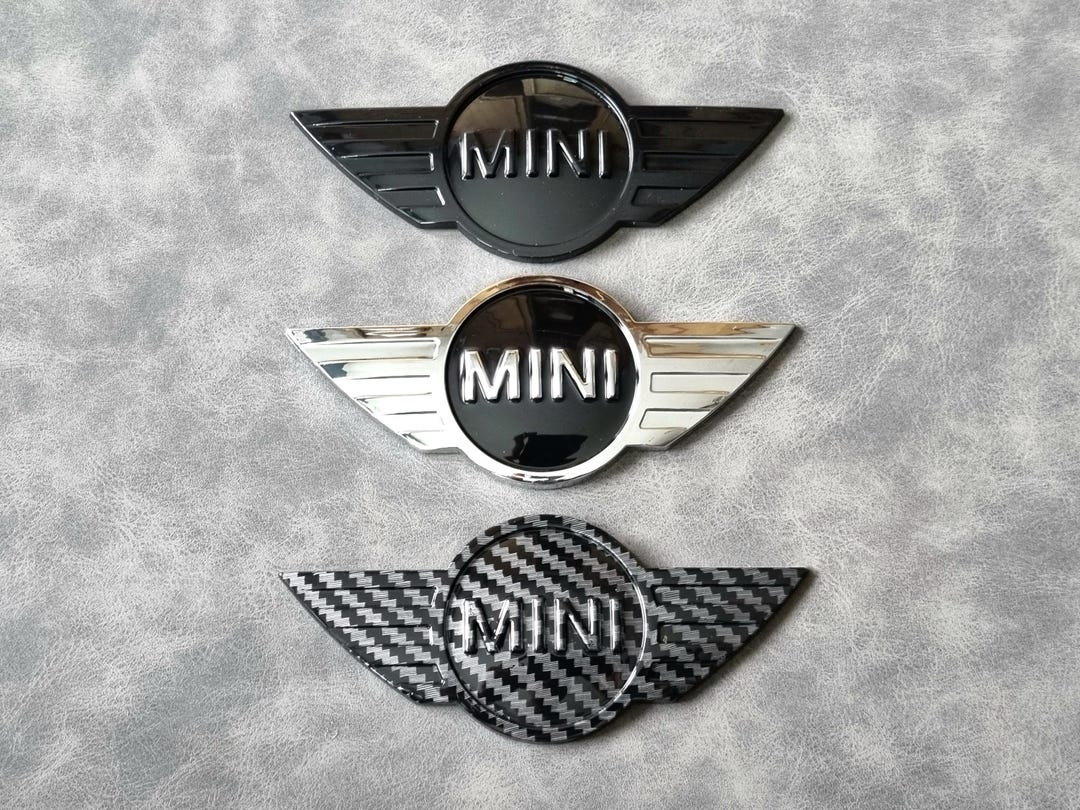 Mini Cooper Logo Badge 11.5x5cm Bonnet Boot Emblem Sticker R50 R52 R55 ...