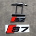 S7 Grille Badge Front Logo S7 Emblem Rear Trunk Sticker Car Accessories ...