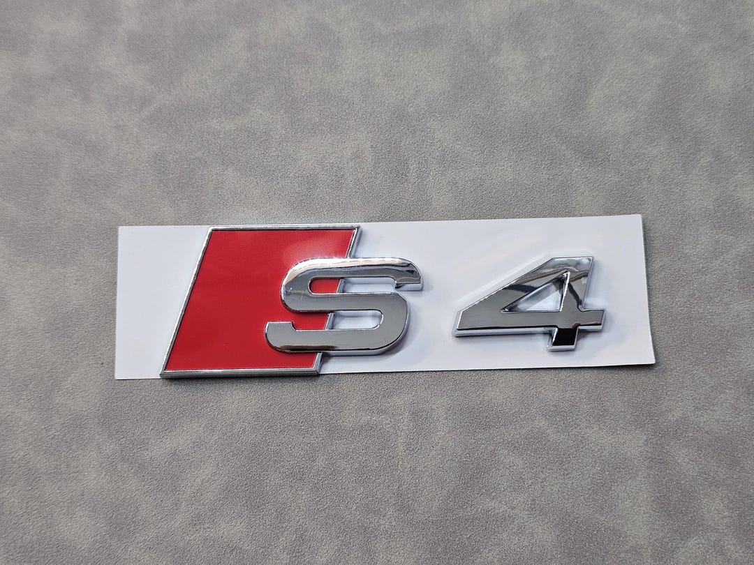 S4 Badge Logo Silver Rear Trunk Emblem Sticker Car Accessories - Etsy