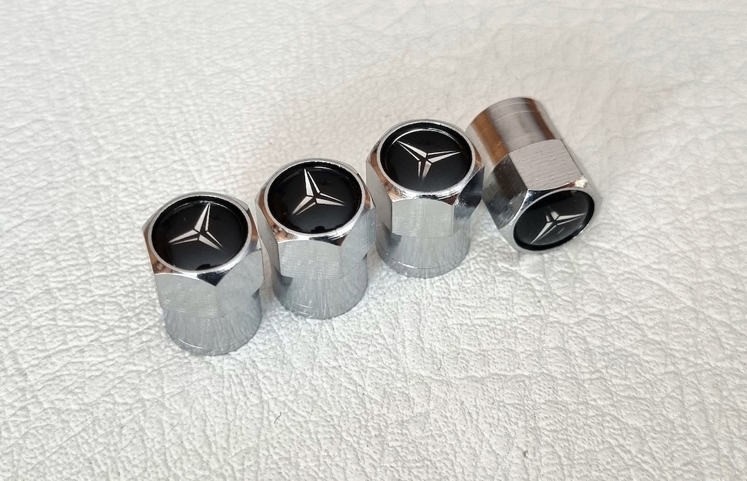 Mercedes Tire Valve Caps 4pcs Logo Star Stem Dust Air Cap Car ...