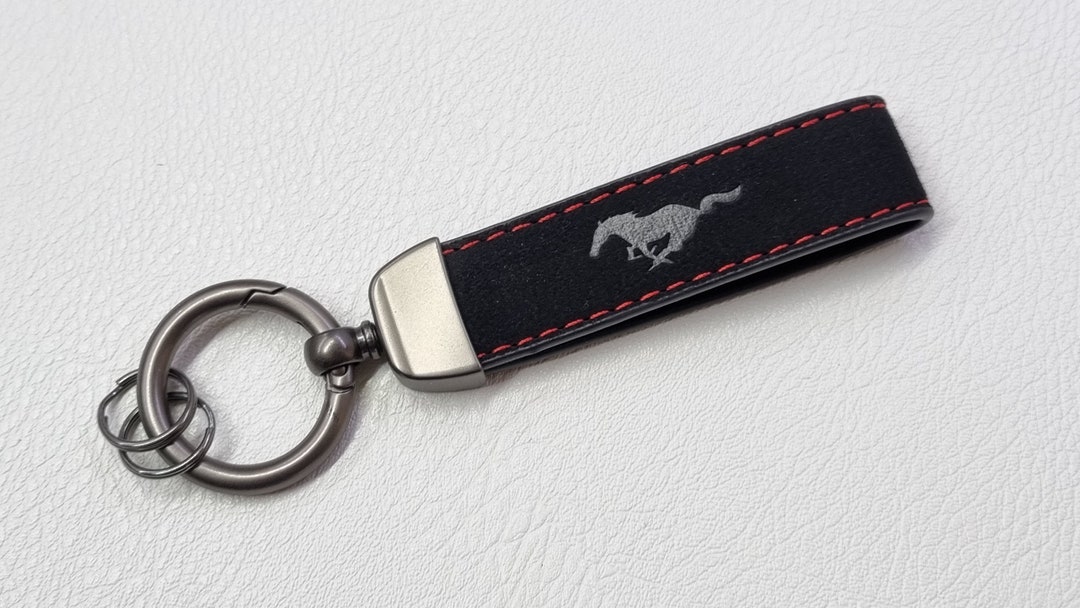 Mustang Keyring Leather Alcantara Logo Horse Keychain Lanyard Gt500 ...