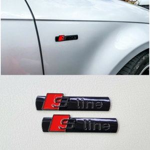 Logo S Line Emblem Wing 2pcs Side Fender Badge Sticker Car Accessories ...