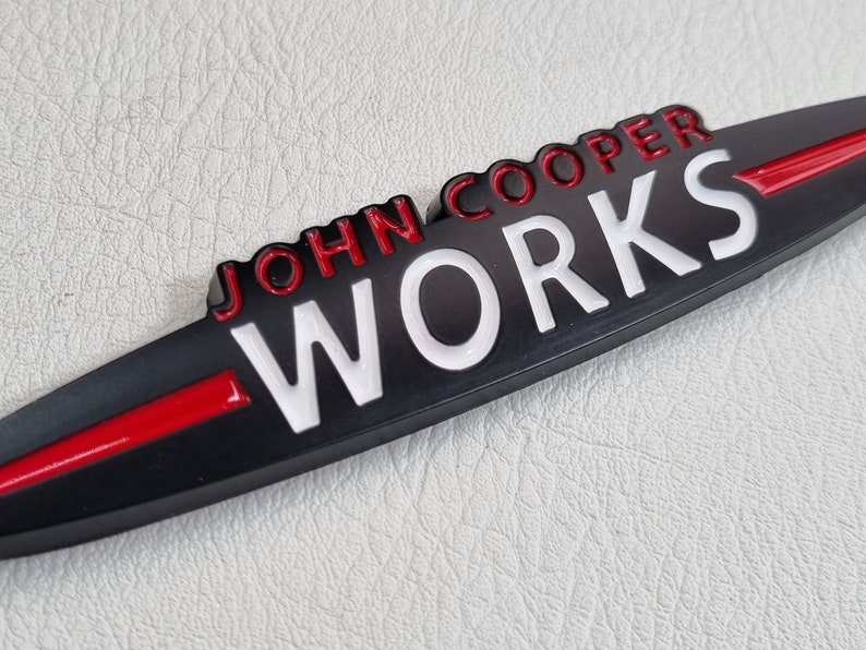 John Cooper Works JCW Emblem Badge Rear Trunk Sticker Black Mini Cooper ...