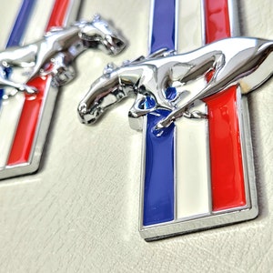 Mustang Badge Logo 2pcs Fender Wing Side Emblem Sticker Shelby Gt500 ...