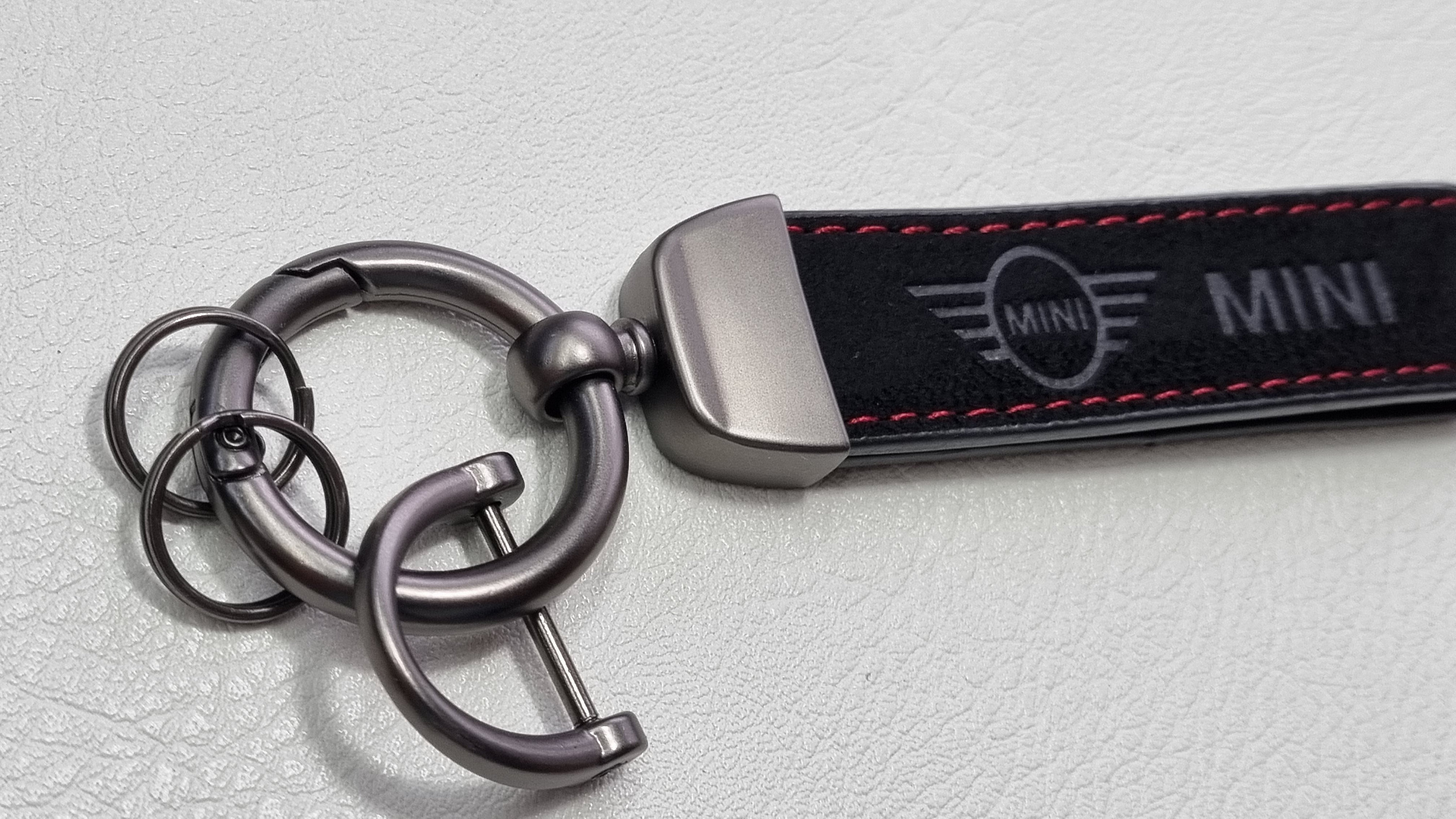 Mini Cooper Keychain Leather Alcantara Keyring Logo JCW Car Accessories ...