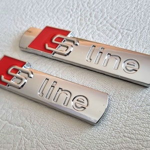 S Line Badge Wing Logo Chrome Side Fender Emblem Sticker Car ...