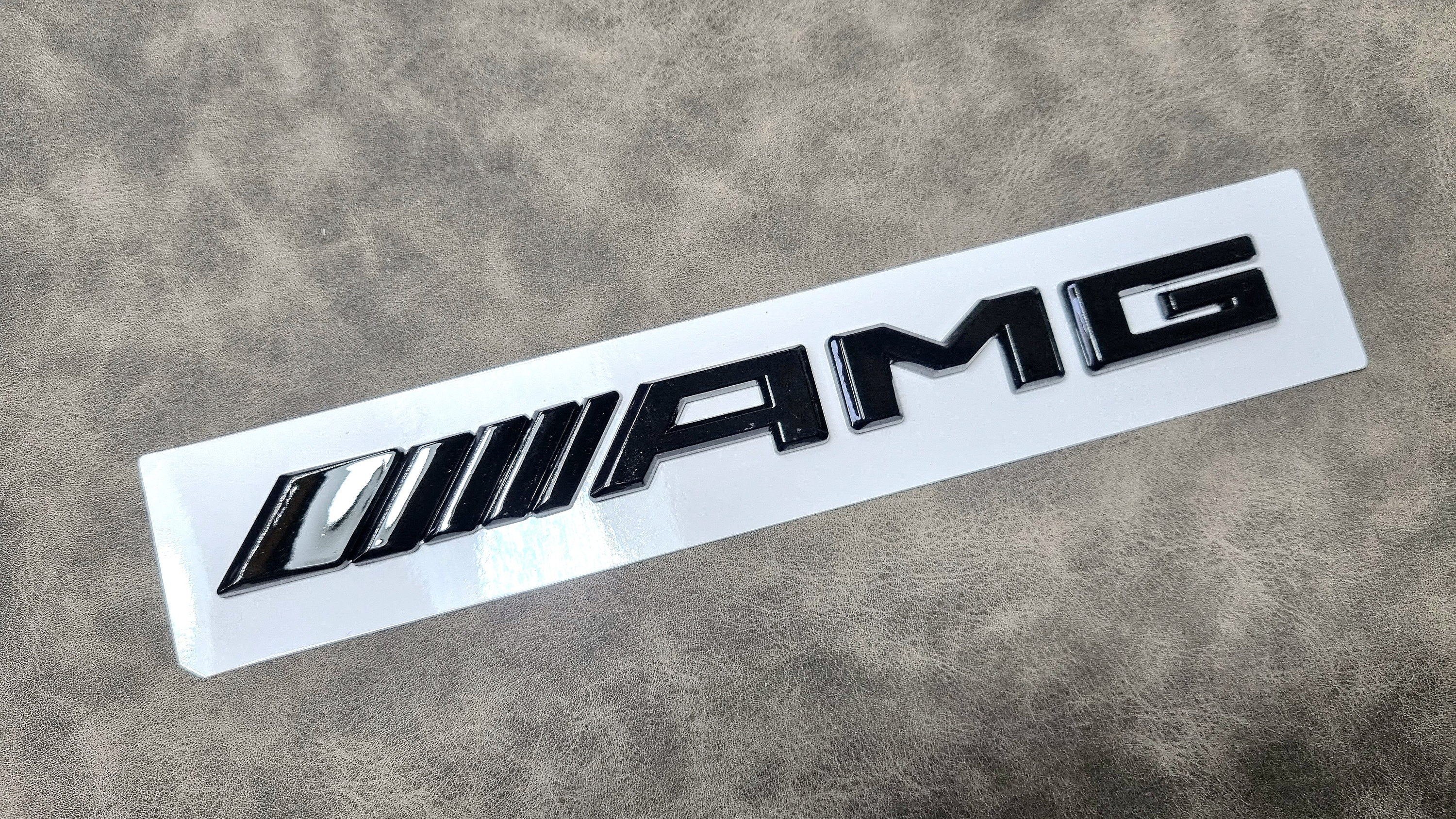 Amg Badge Logo Black Rear Trunk Emblem Sticker Lettering Mercedes Car ...