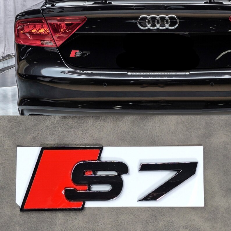 S7 Grille Badge Front Logo S7 Emblem Rear Trunk Sticker Car Accessories ...
