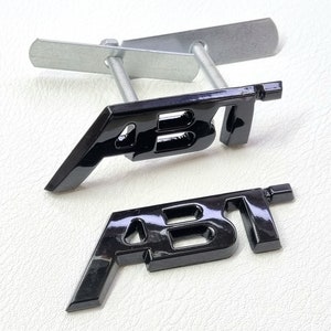 ABT Grille Badge + Logo Abt Emblem Rear Trunk Black Tailgate Sticker ...