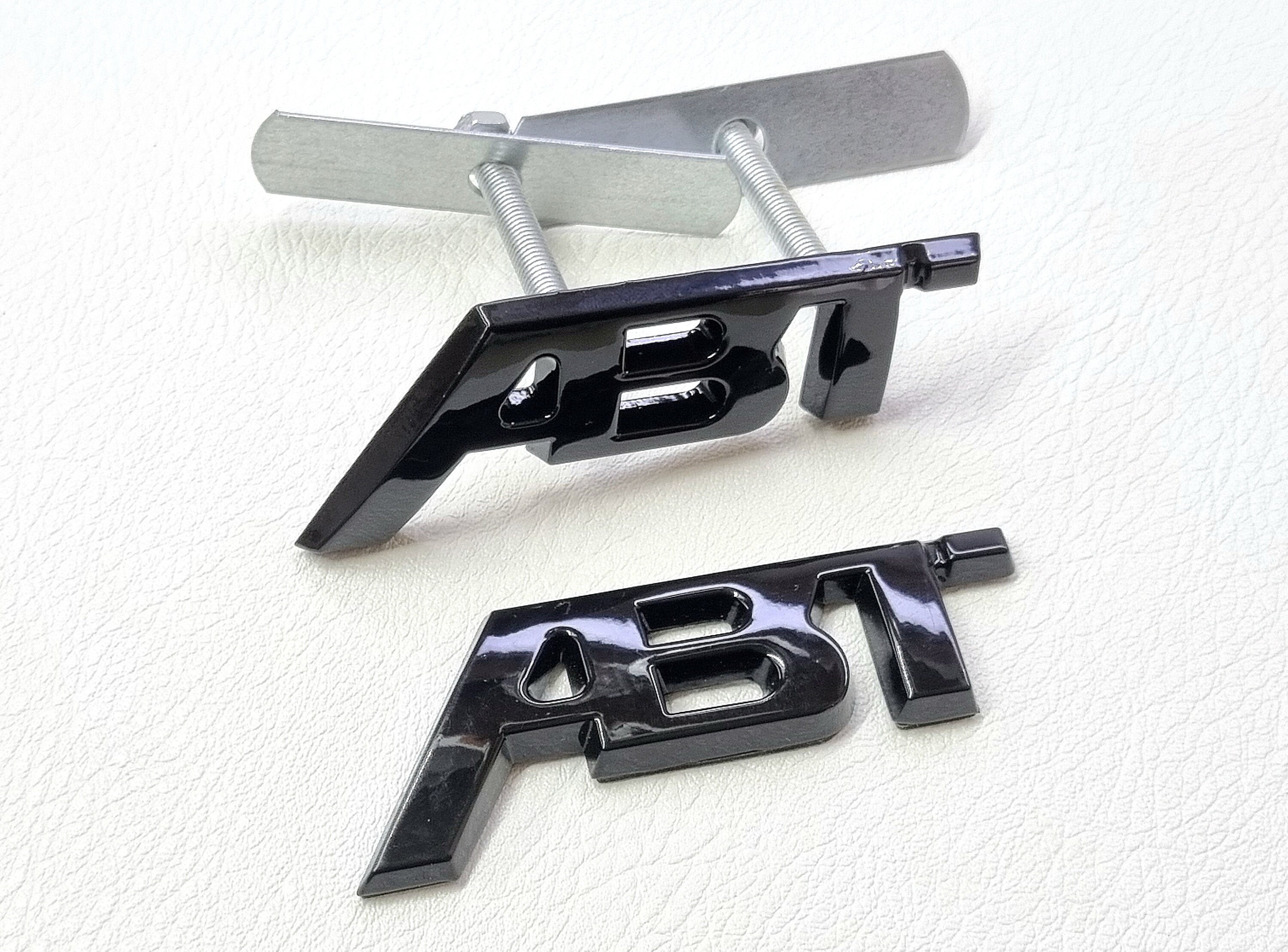 ABT Grille Badge + Logo Abt Emblem Rear Trunk Black Tailgate Sticker ...
