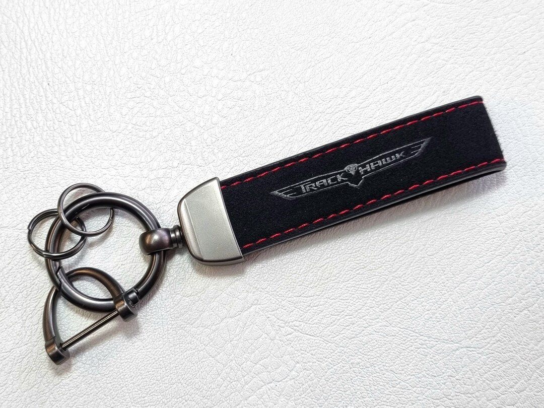Trackhawk Keychain Leather Alcantara Keyring Lanyard Logo Grand ...