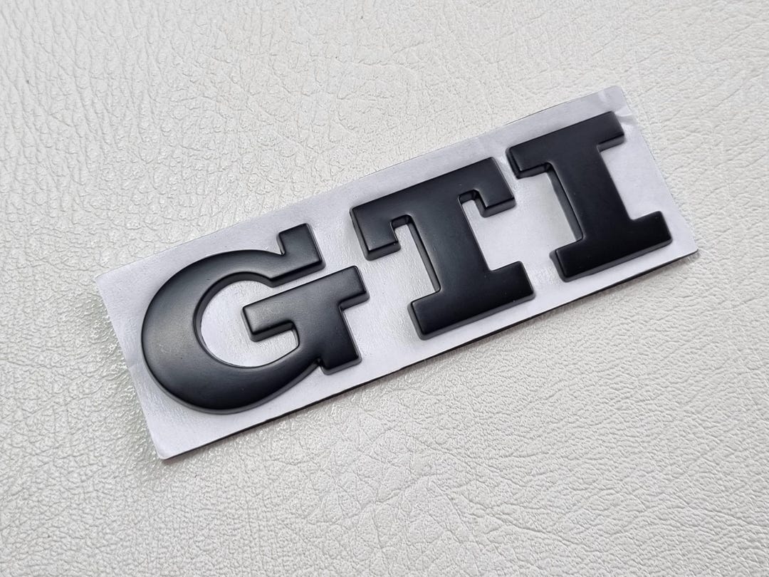 Gti Emblem Badge Black Rear Trunk Logo Sticker Polo Golf Mk7 Mk6 Mk8 ...