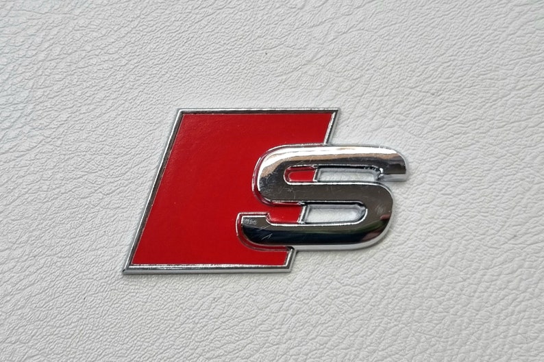 S Line Badge Logo Silver Rear Trunk Emblem Sticker Car Accessories ...