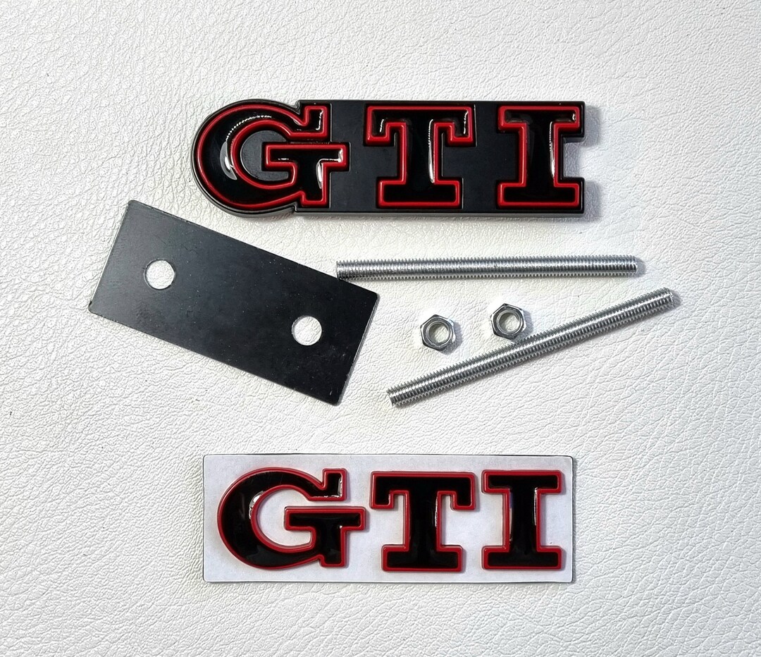 Gti Front Grill Badge + Gti Rear Trunk Logo Emblem Sticker Mk7 Mk6 Mk8 ...