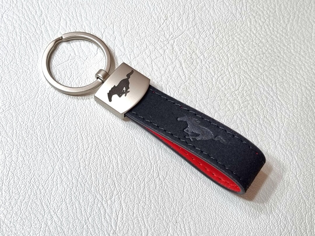 Mustang Keyring Leather Logo Horse Keychain Gt500 Shelby Snake Car ...
