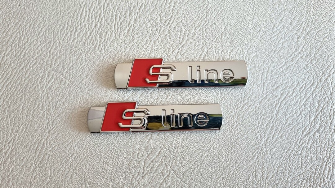 S Line Badge Wing Logo Chrome Side Fender Emblem Sticker Car ...
