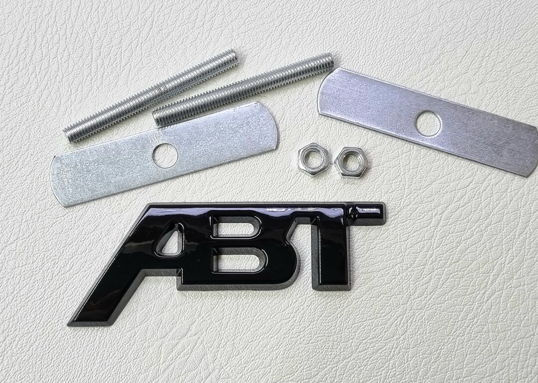 ABT Front Grille Badge Logo Glossy Black Grill Emblem Car Accessories ...