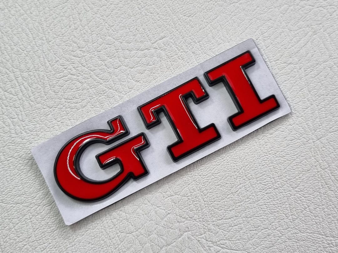 Gti Emblem Badge Red Rear Trunk Logo Sticker Polo Golf Mk7 Mk6 Mk8 Mk5 ...