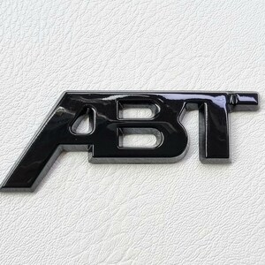 ABT Grille Badge + Logo Abt Emblem Rear Trunk Black Tailgate Sticker ...