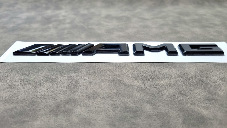 Amg Badge Logo Black Rear Trunk Emblem Sticker Lettering Mercedes Car ...