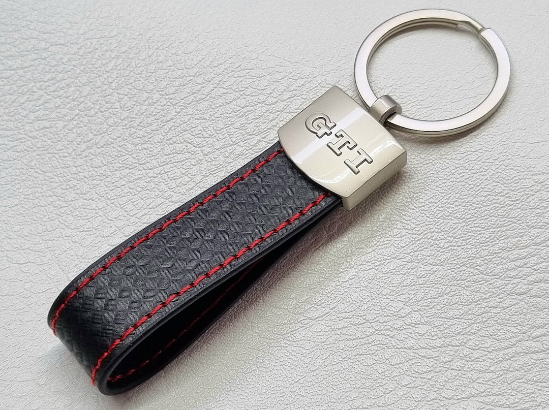 GTI Keychain: Leather Carbon Logo Keyring - Car Accessories - Etsy