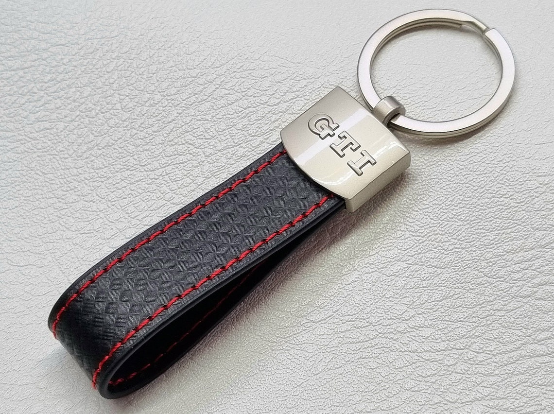 GTI Keychain: Leather Carbon Logo Keyring - Car Accessories - Etsy