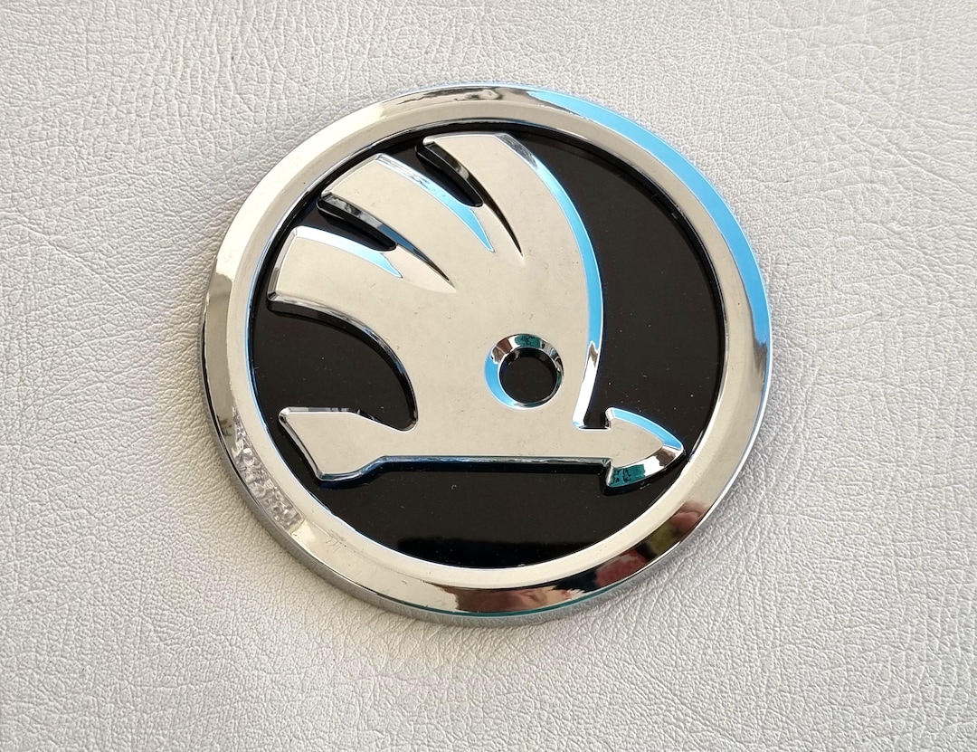Skoda Badge Logo 9cm Bonnet Boot Emblem Sticker Fabia Octavia Superb ...