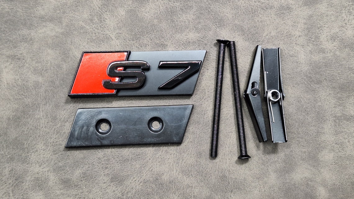 S7 Grille Badge Front Logo S7 Emblem Rear Trunk Sticker Car Accessories ...