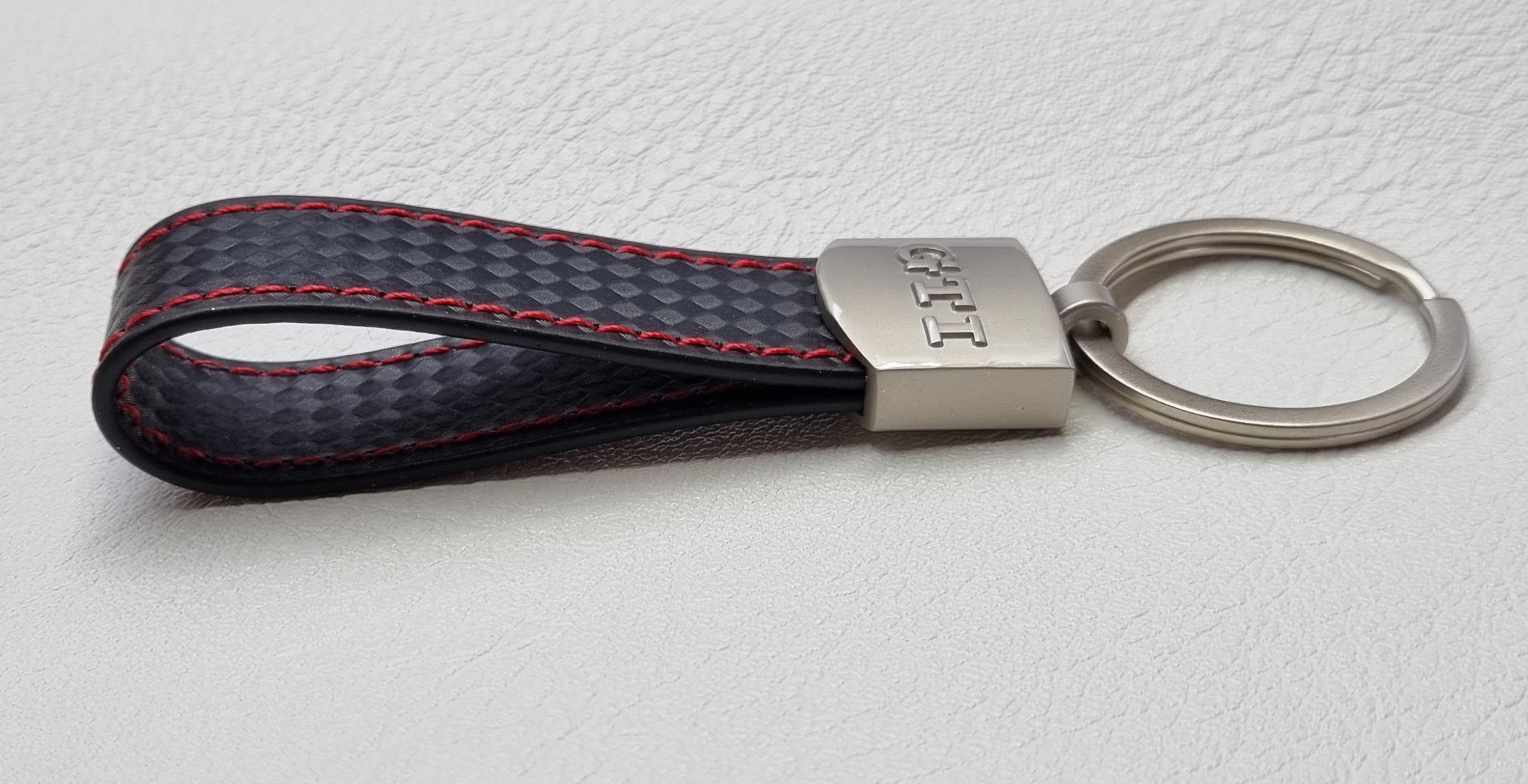 Gti Keychain Leather Carbon Logo Keyring Golf Mk7 Mk8 Mk6 Mk5 Polo Car ...