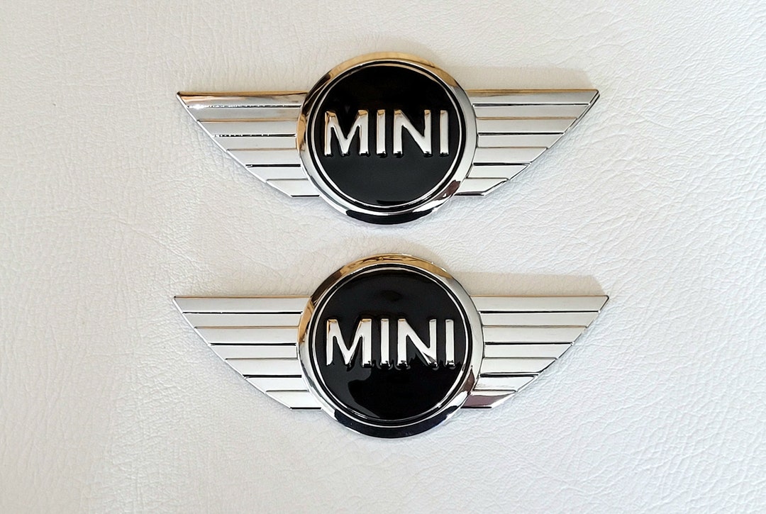 Mini Cooper Badge 11.5x5cm Logo 2pcs Bonnet Boot Emblem Sticker Jcw Car ...