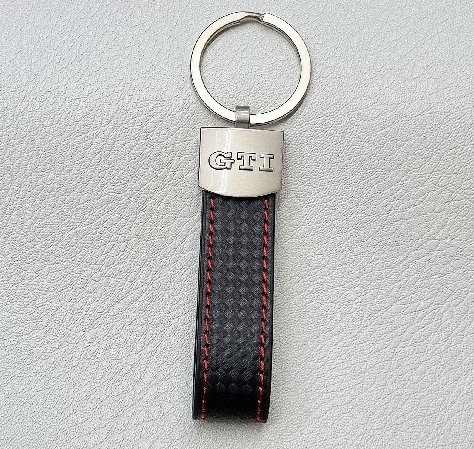 GTI Keychain: Leather Carbon Logo Keyring - Car Accessories - Etsy