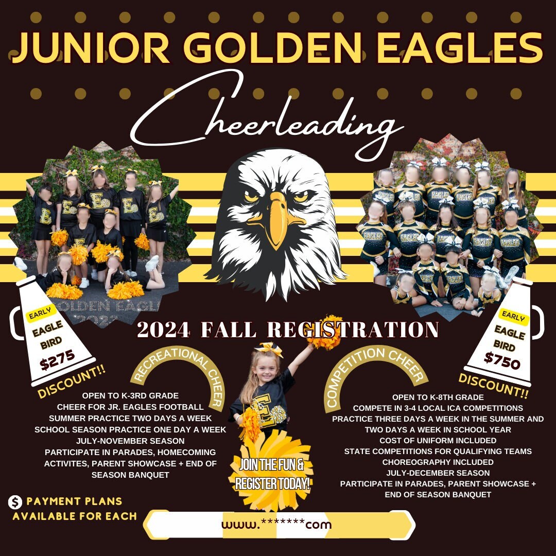 Customizable Cheerleading Registration Flyer Template - Etsy