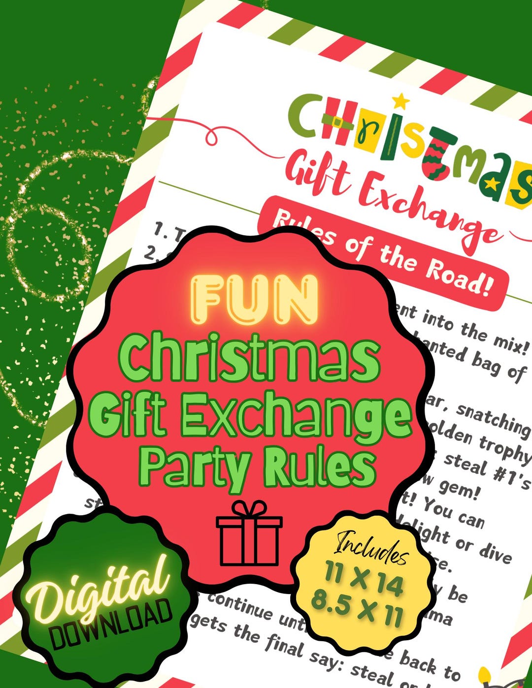 Christmas Gift Exchange Party Rules, Printable Guidelines (digital ...
