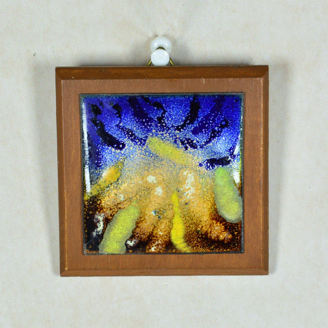 Wall Hanging by Nora Grill – 1960s Modernist Enamelled Copper Tile ...