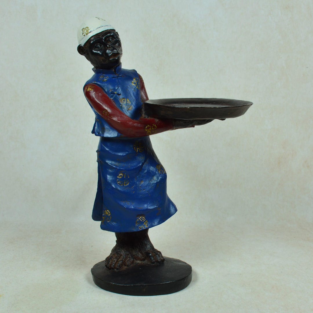 Blackamoor Monkey Waiter Figure With Tray – Composite - Etsy