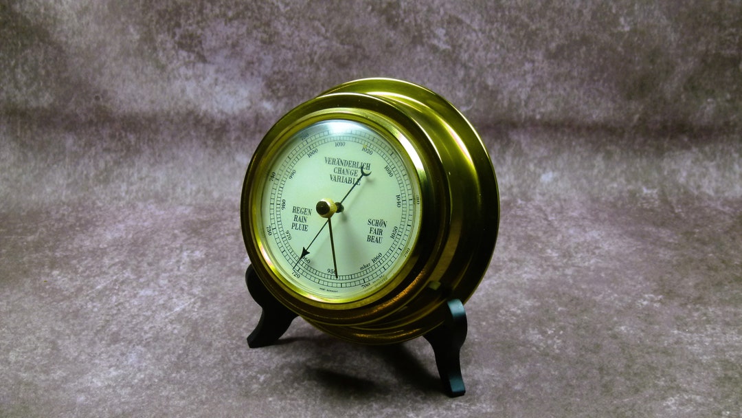 Mid-20th Century Maritime Barometer, West Germany, Brass & Glass - Etsy