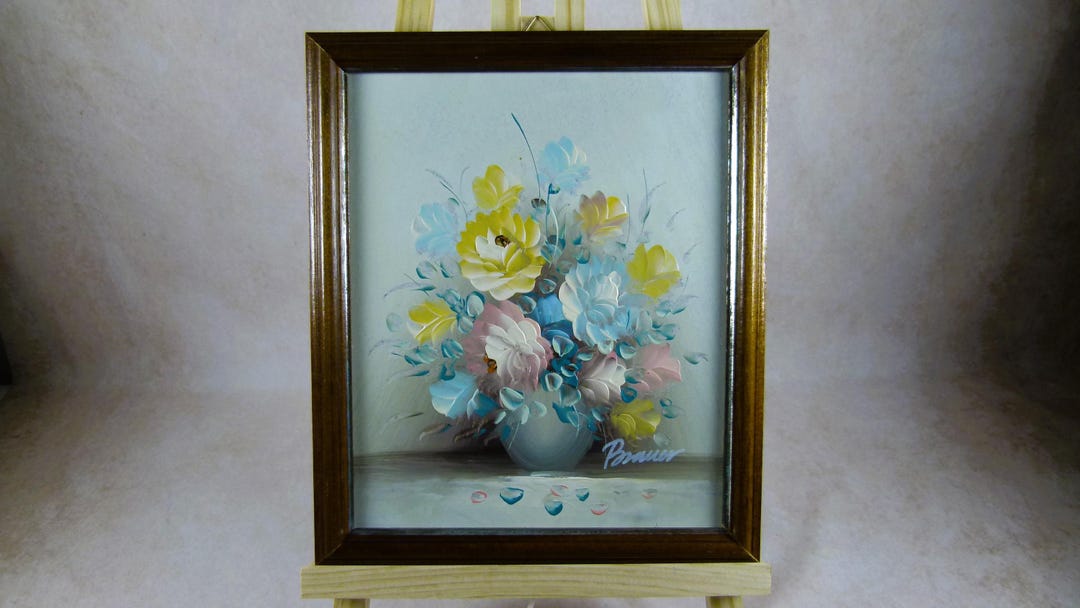 Vintage Still Life Oil Painting on Board by Brauer - Signed Original - Etsy