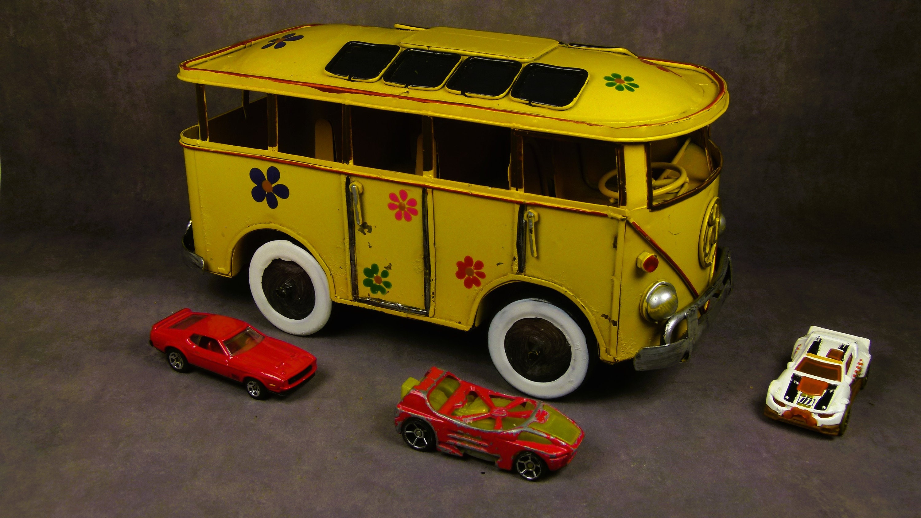 Vintage Tin Toy Camper Van, VW Bus Imitation, Mid-20th Century, Very ...