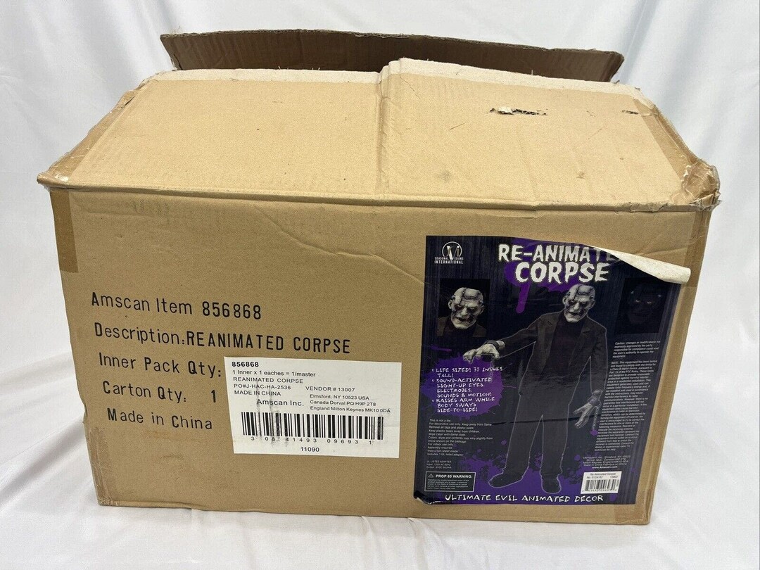 Spirit Halloween Re-animated Corpse New Open Box Retired Animatronic ...